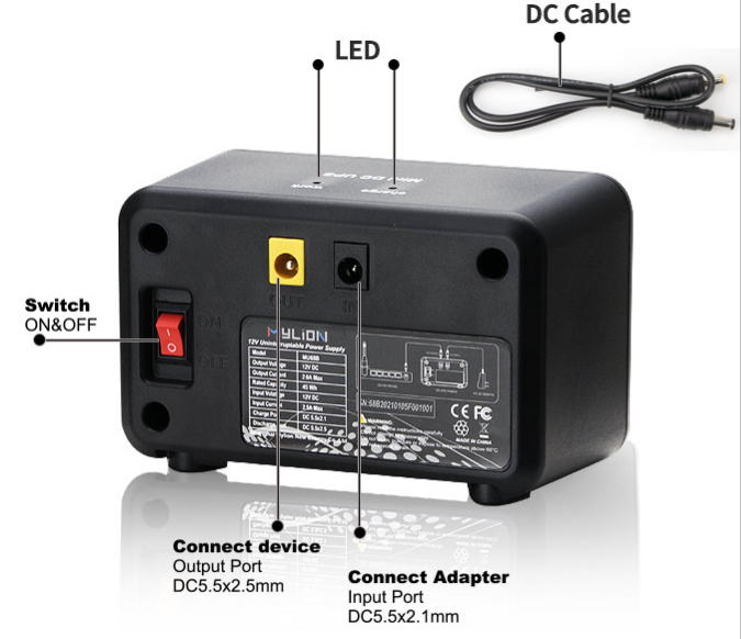 Mini Dc Ups — Mylion Tech Mini Ups Li Ion And Nimh Batteries
