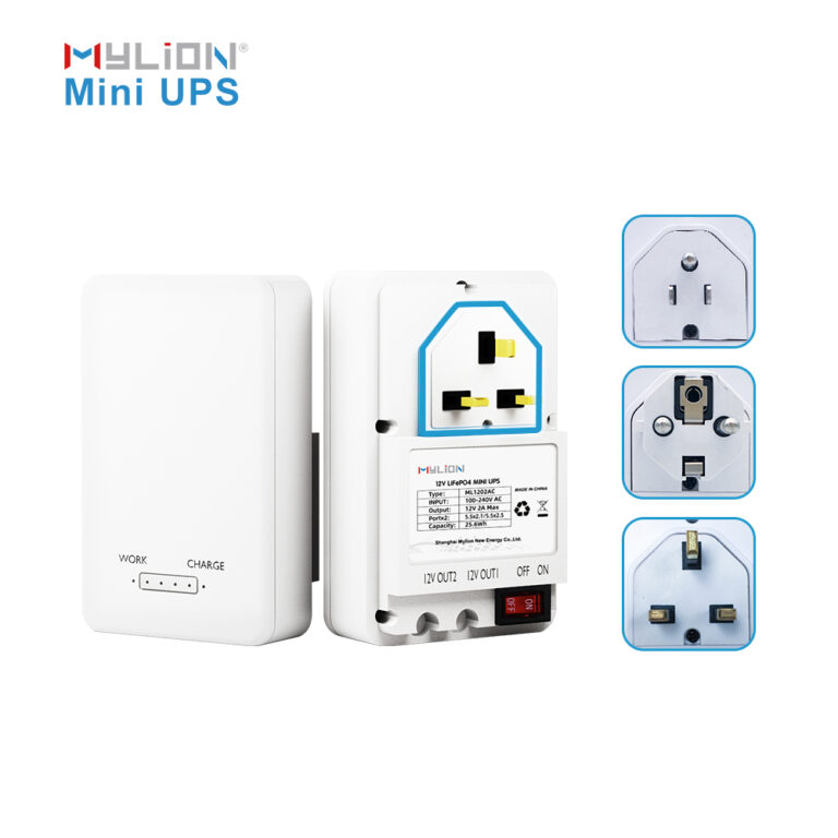 Mylion 110V-230V AC Input 12V 2A DC Output Mini UPS LiFe PO4 ...