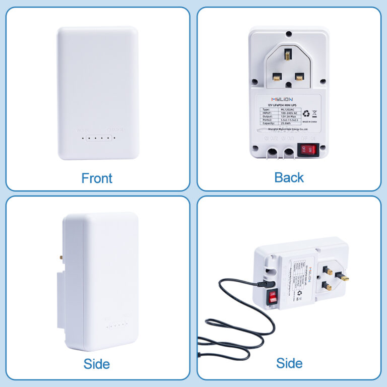 Mylion 110V-230V AC Input 12V 2A DC Output Mini UPS LiFe PO4 ...