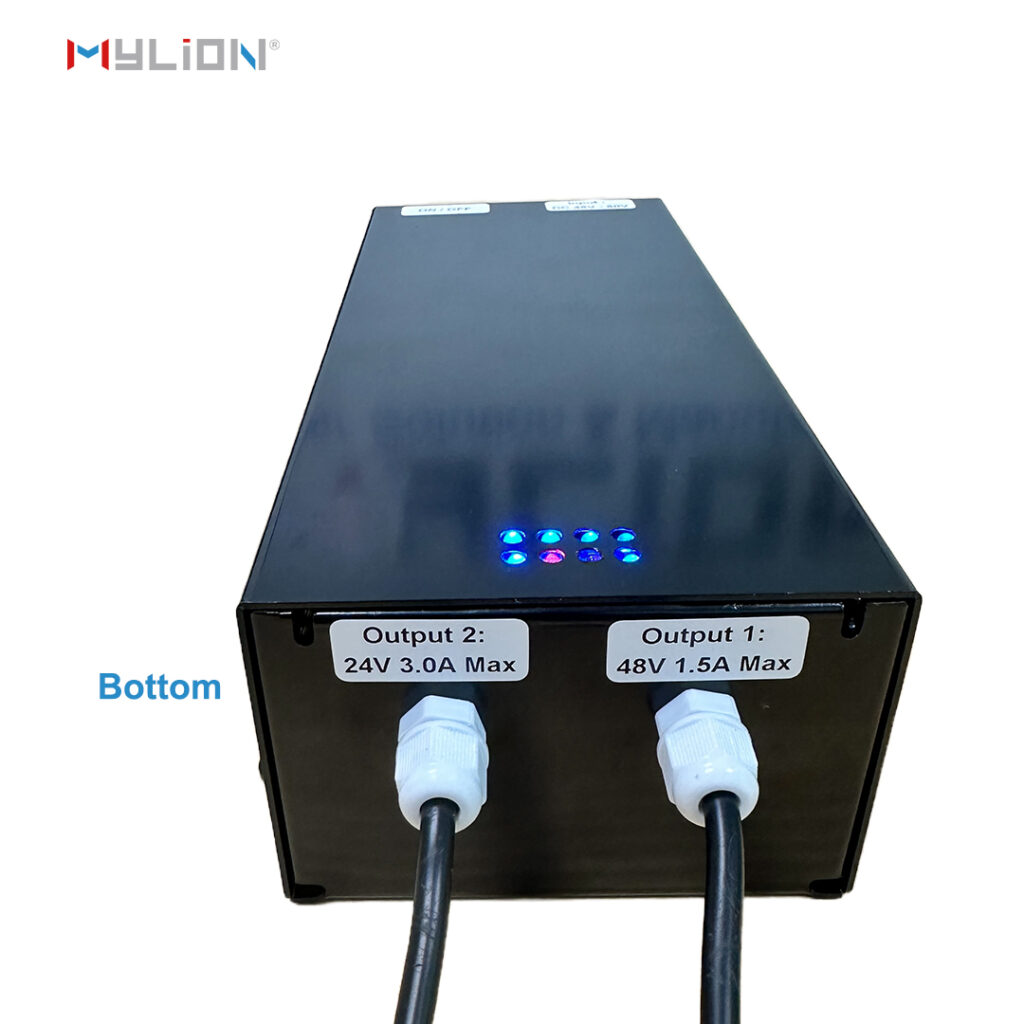 Mylion MU248 Mini DC UPS 24V 3A 48V 1A dual output LiFePo4 Battery ...