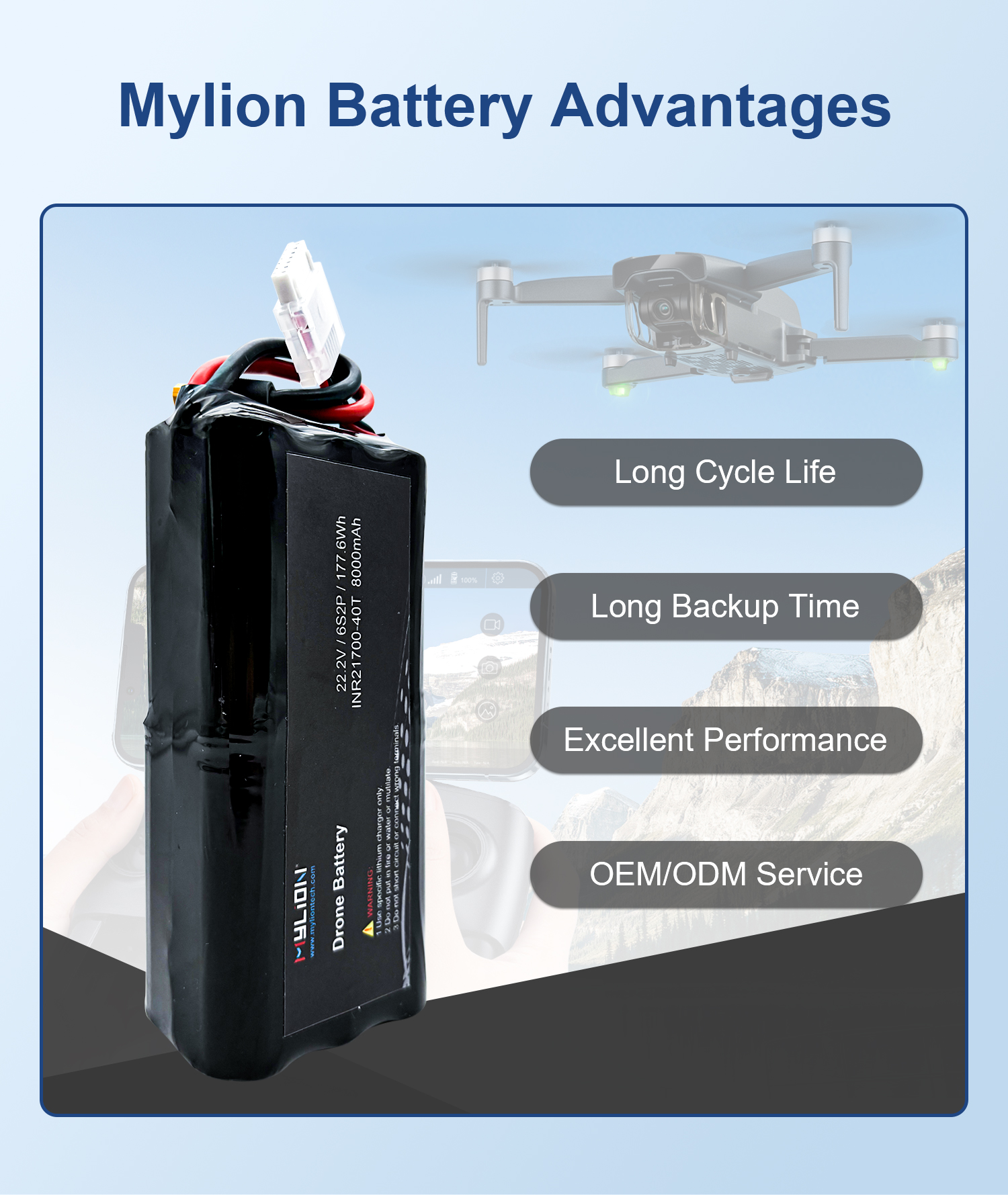 Explore the key characteristics of drone battery types