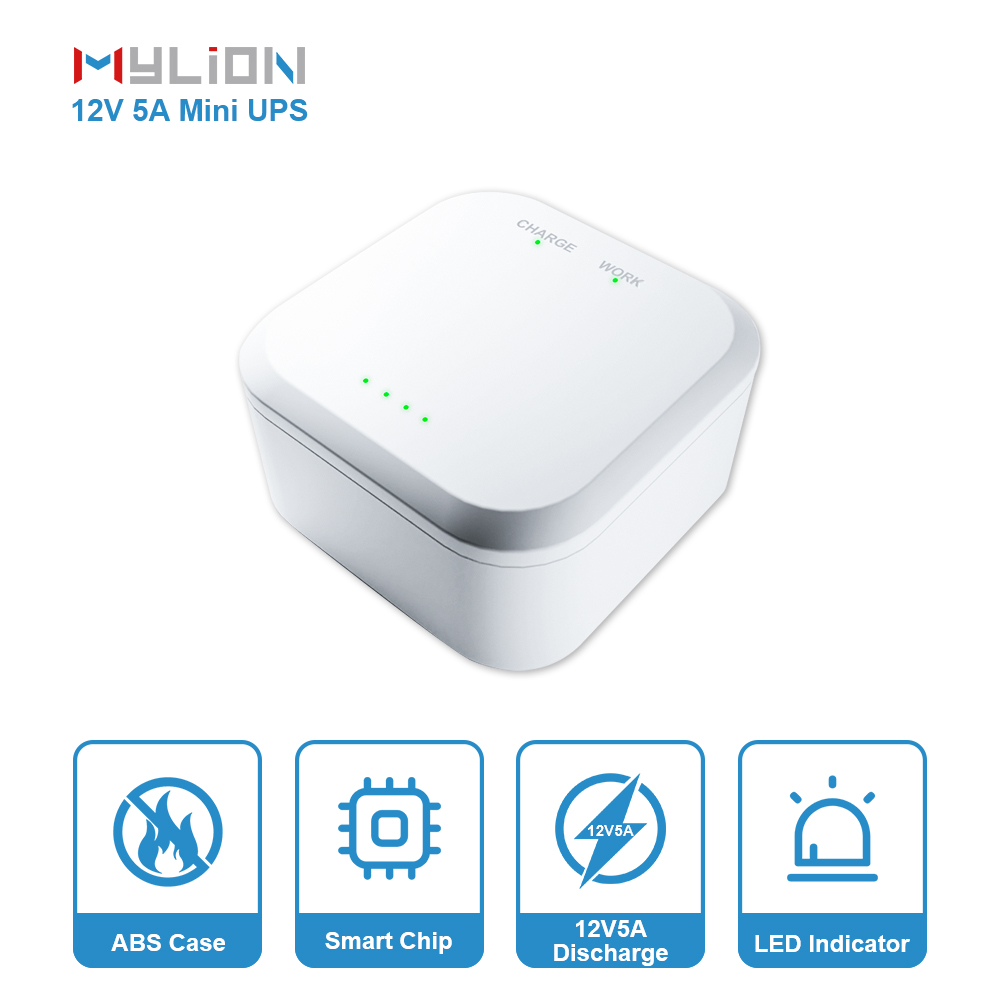 Mylion MU05 12V 5A Mini DC UPS For Wifi Router CCTV Camera